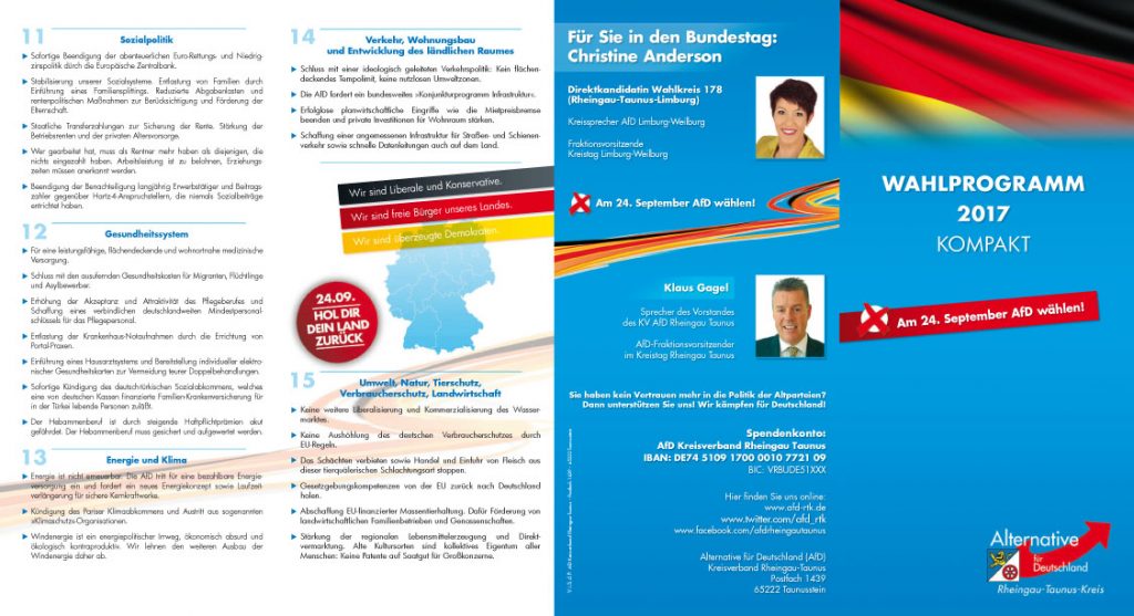 Programme der AfD (zum Download als pdf) - AfD Rheingau-Taunus
